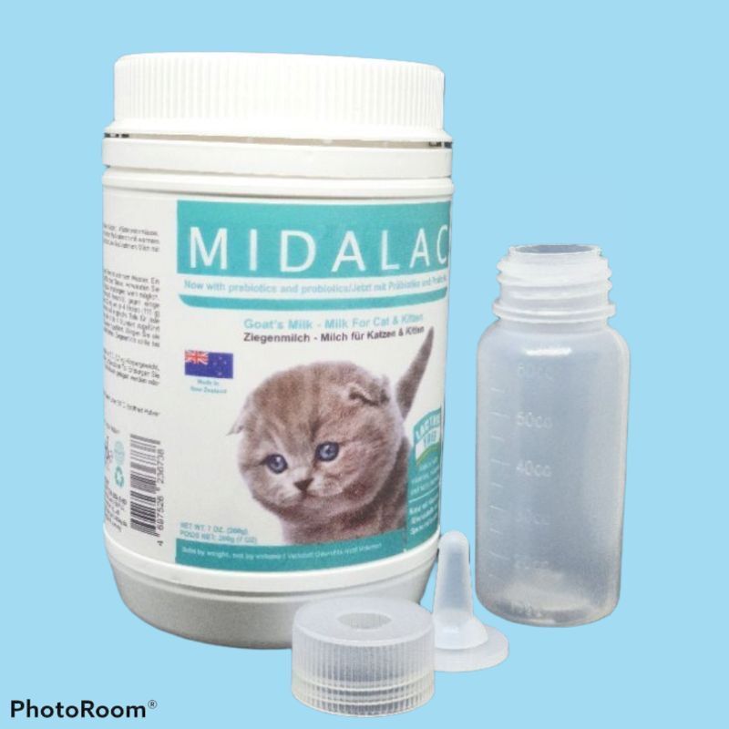 BUNDLE Midalac susu + Susu botol, Goat Milk for Cats & Kittens 200g ...