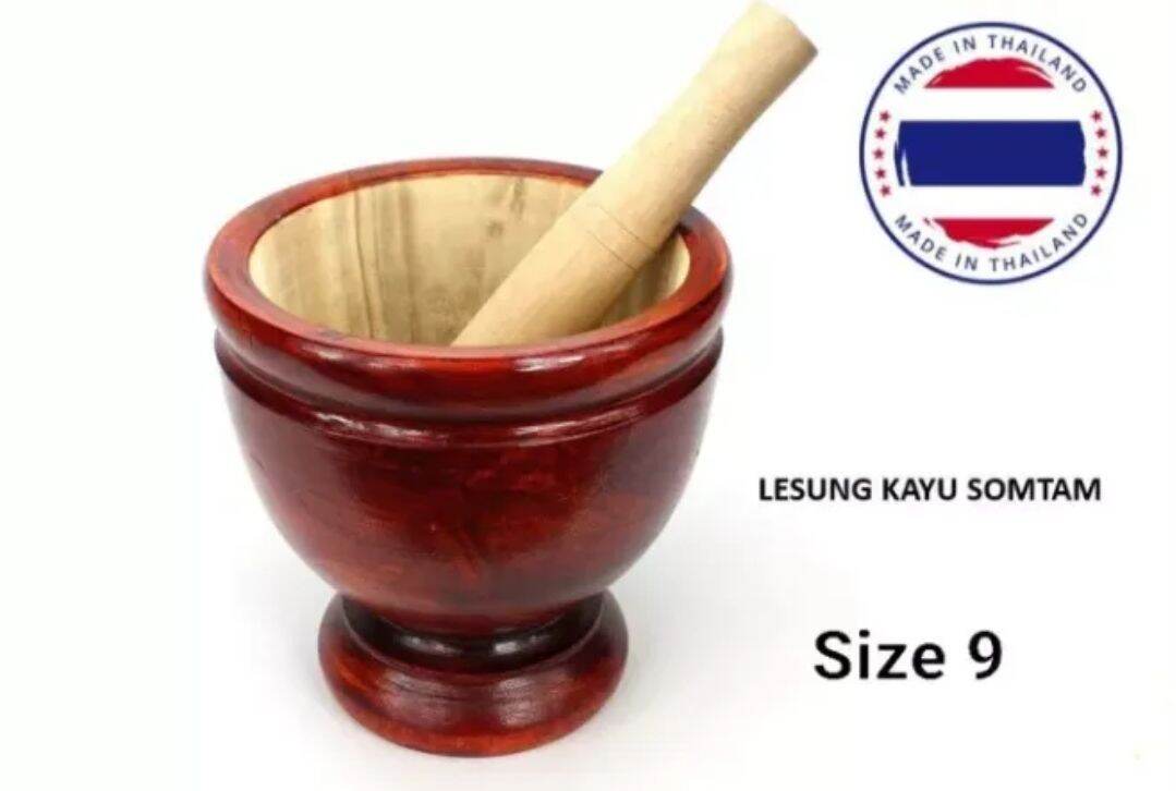 LESUNG KAYU SOMTAM ORIGINAL THAILAND 🇹🇭 | Lazada