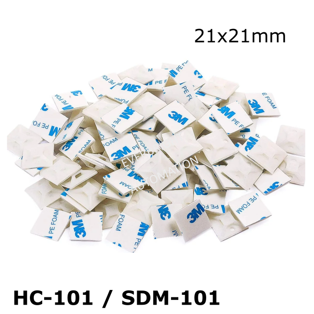[100 PCS] HC-101 HC-102 Nylon 3M Self Adhesive Saddle Tie Mount Cable ...