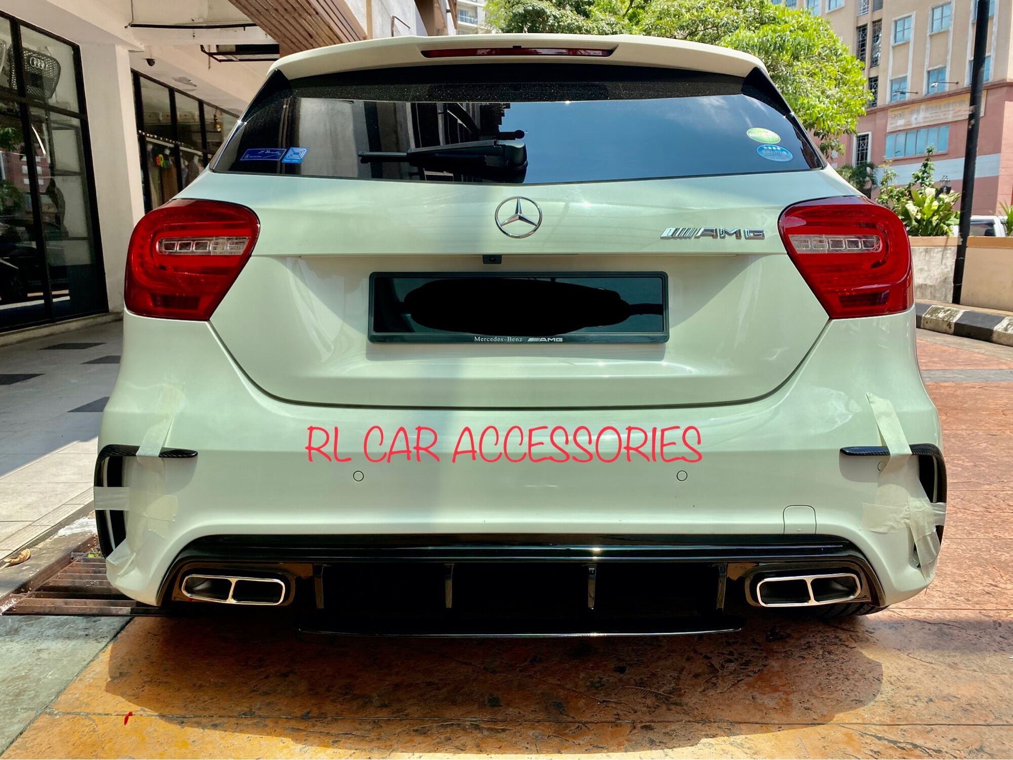 Mercedes Benz w176 A45 AMG rear bumper carbon fiber FACELIFT STYLR diffuser lip splitter | Lazada