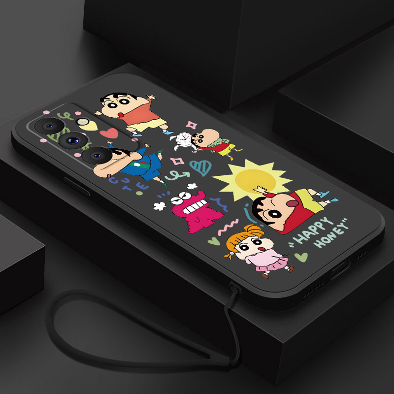 Samsung S25 FE Happy Crayon Shin-chan Matte Soft Case Fun Flexible ...