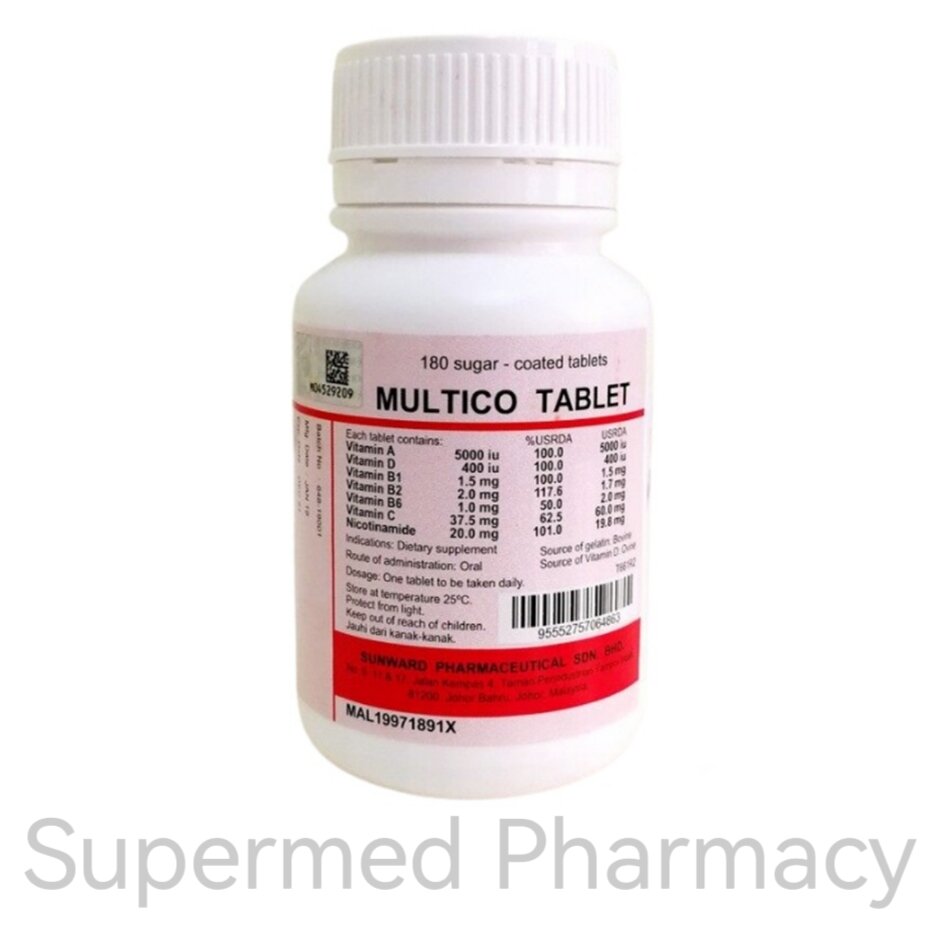Multico 180's Sugar Coated Tablets | Lazada