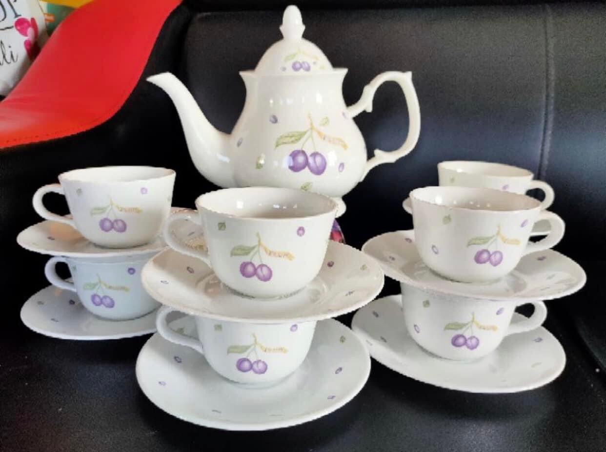 Corelle Plum Combo With Queen Teapot Plum (preorder - 14 days) | Lazada