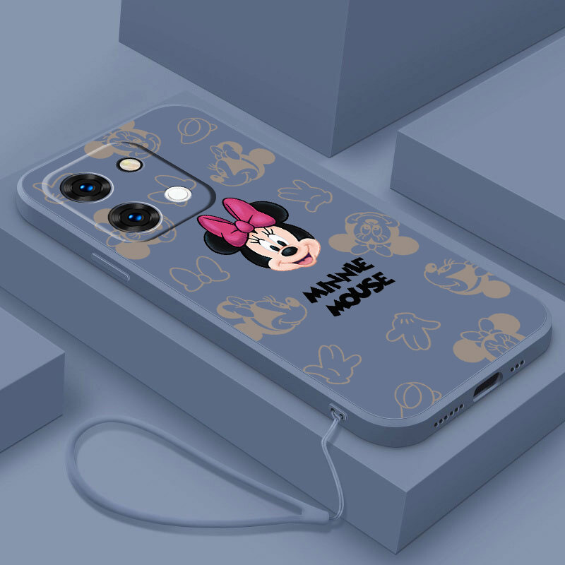 OPPO A6 Pro 5G A6Pro Cute Minnie Mouse Case Mobile Casing Cartoon Design Liquid Silicon Soft ...