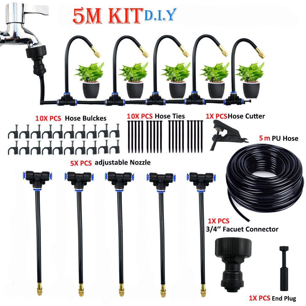DIY Misting System For Lawn Garden Irrigation/Universal Adjustable ...