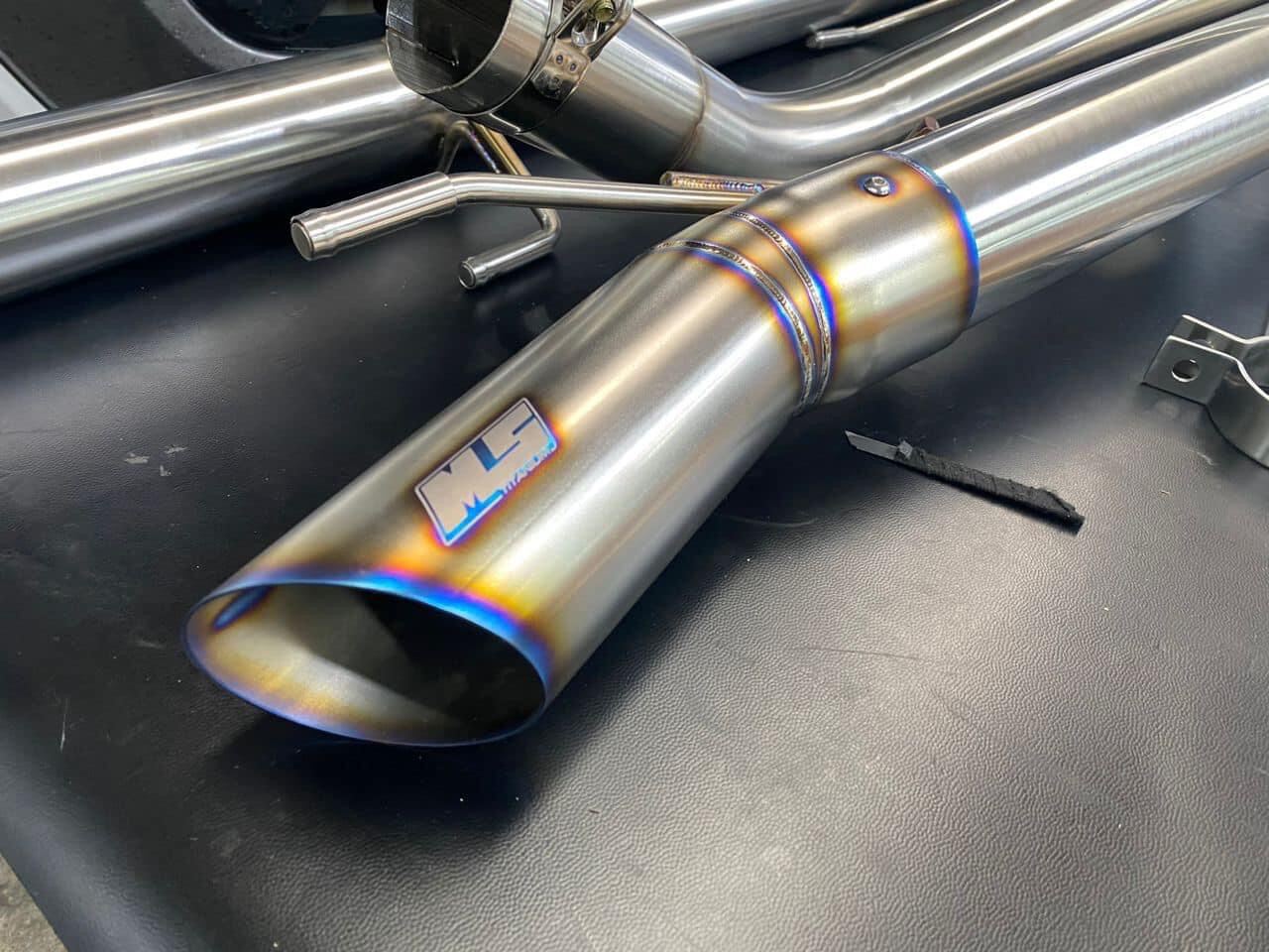 4X4 MS TITANIUM DOWN PIPE SET HILUX RANGER NAVARA D-MAX TRITON RAPTOR ...