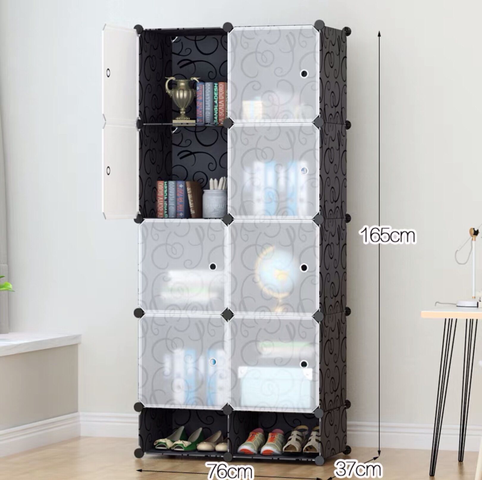 Almari Karton DIY Children Cartoon Cabinet Wardrobe Foldable Rack ...