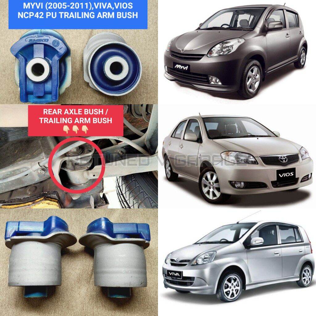 2PCS Full PU Rear Trailing Arm Bush PERODUA MYVI (2005-2011) , PERODUA ...