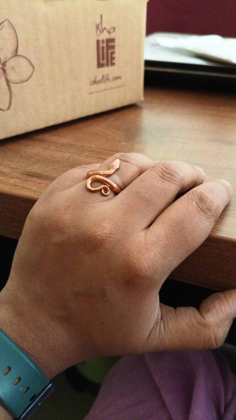 Isha Copper Snake Ring | Lazada