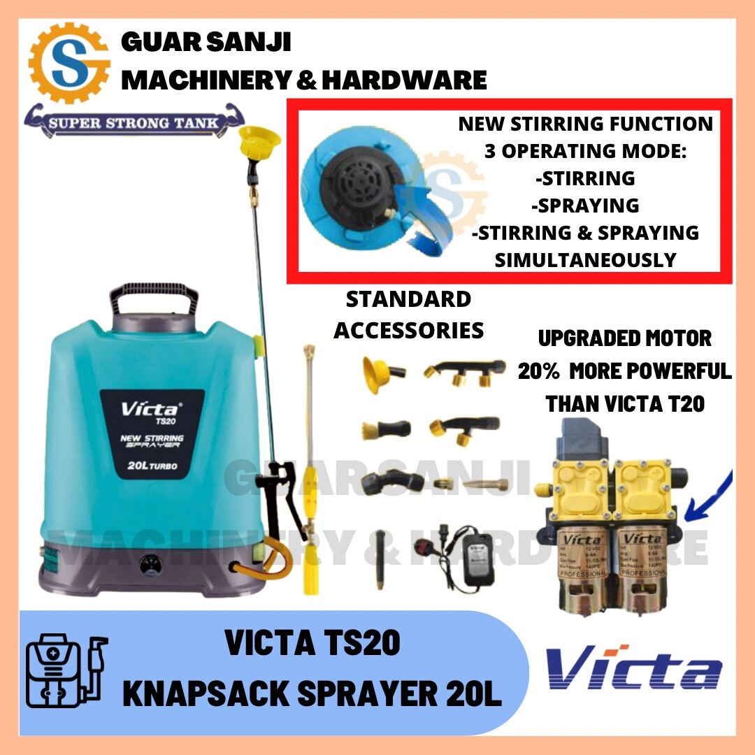 VICTA T20 /TS20 TWIN PUMP TURBO KNAPSACK SPRAYER 20L | Lazada