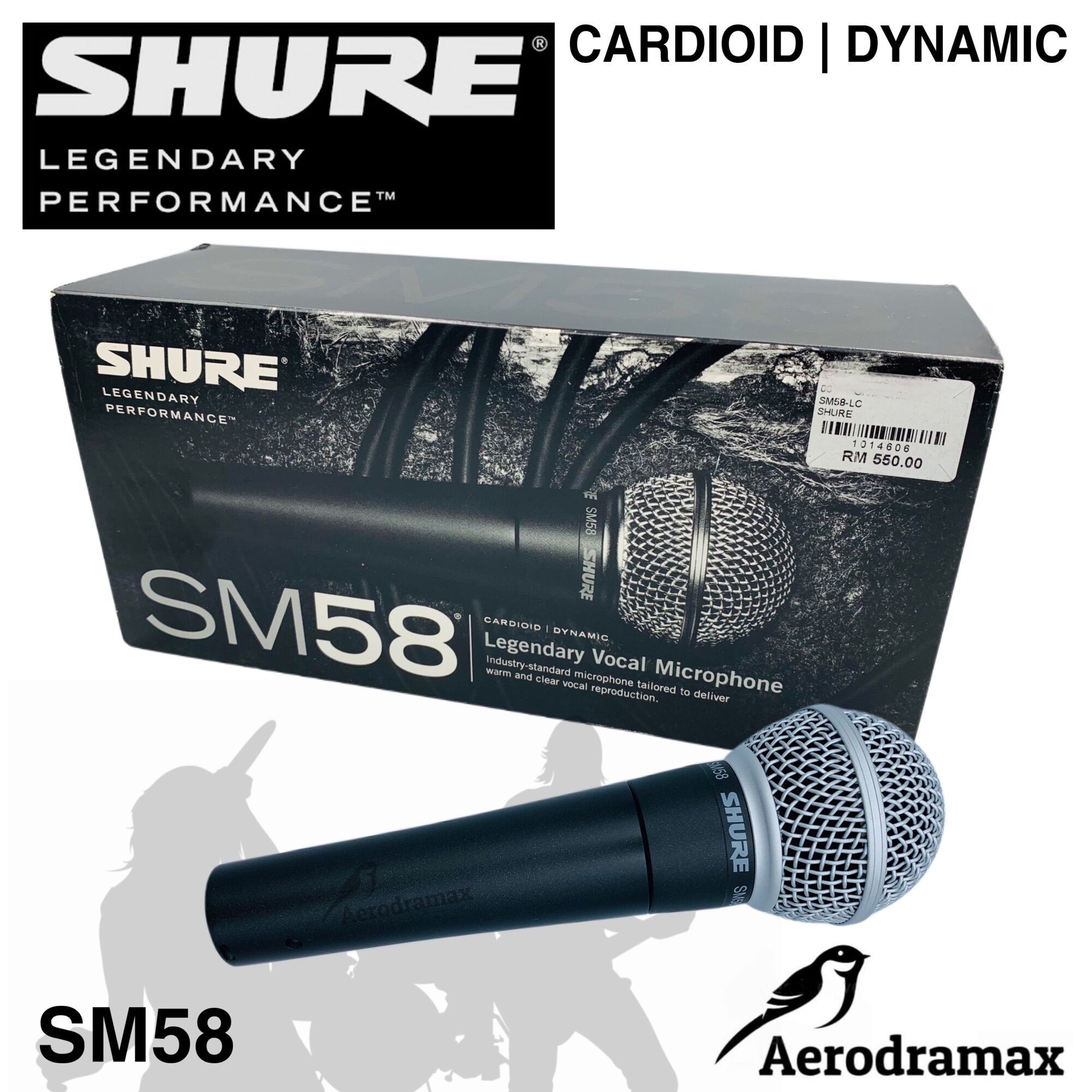 SHURE SM58 Cardioid | Dynamic Lengendary Vocal Microphone （ORIGINAL ...