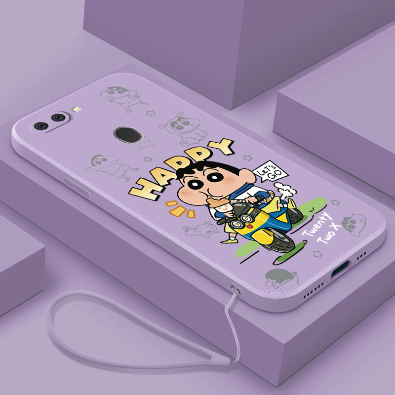 OPPO A12 A12e A7 A5s A3s F9 F7 Driving Crayon Shin-chan Case Crystal ...