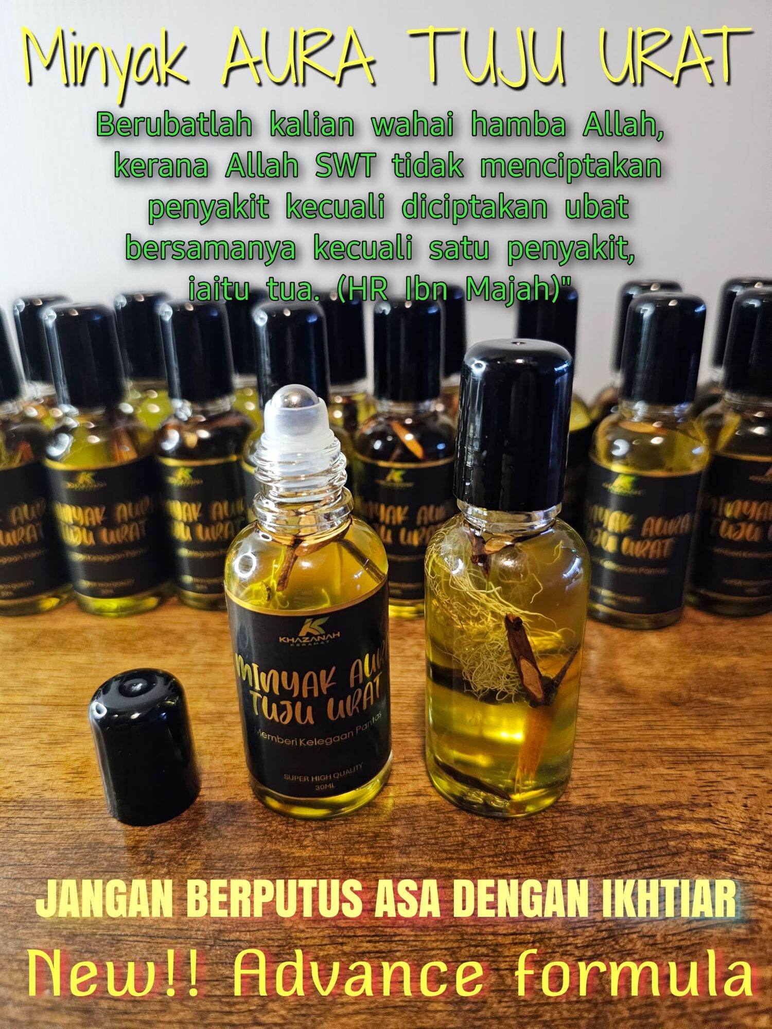 MINYAK AURA TUJU URAT - SARAF, SENDI, SLIP DIST, LUTUT,KEBAS2,IKHTIAR ...