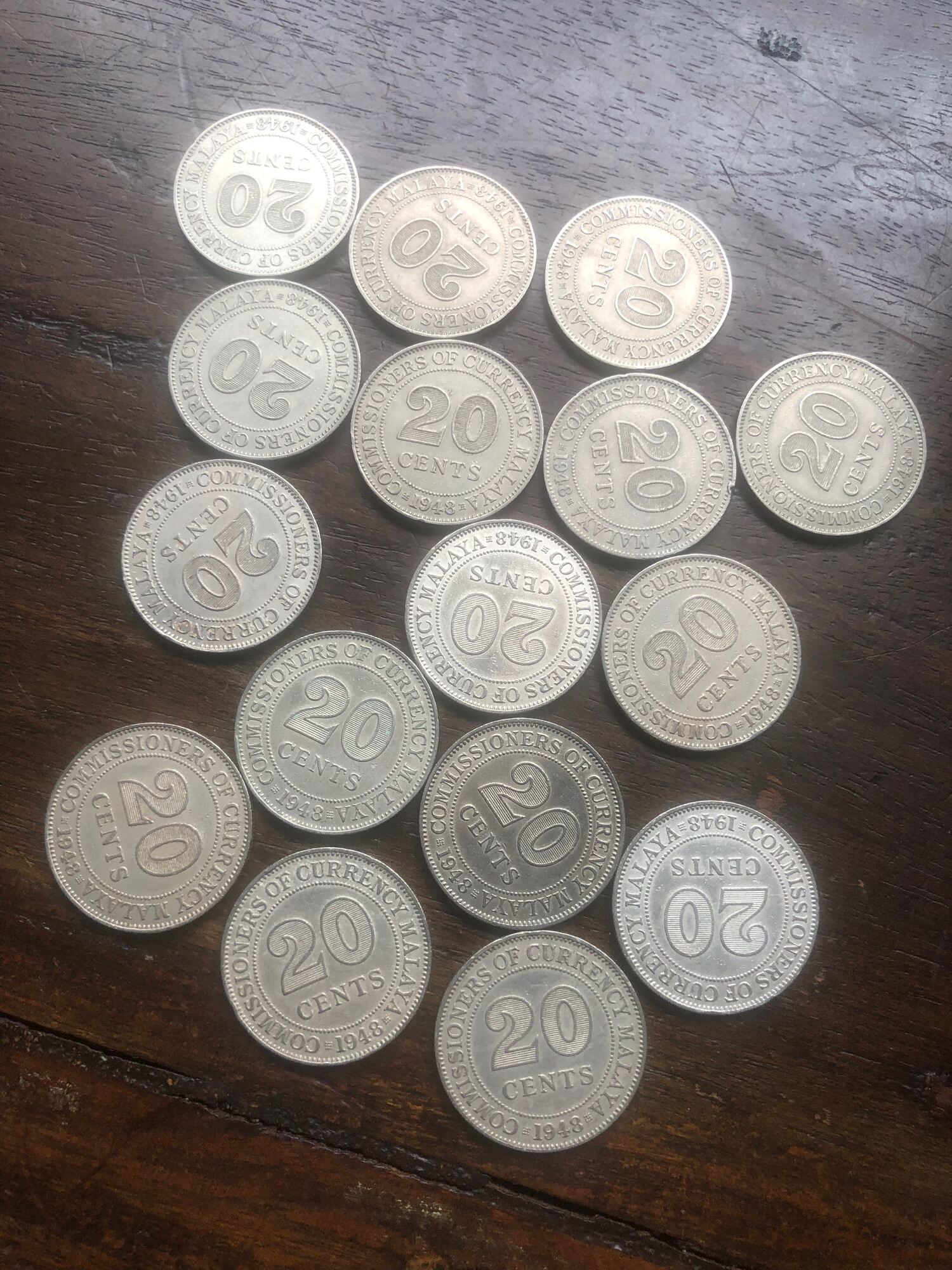 Duit syiling zaman Malaya 1948 year #20cents | Lazada