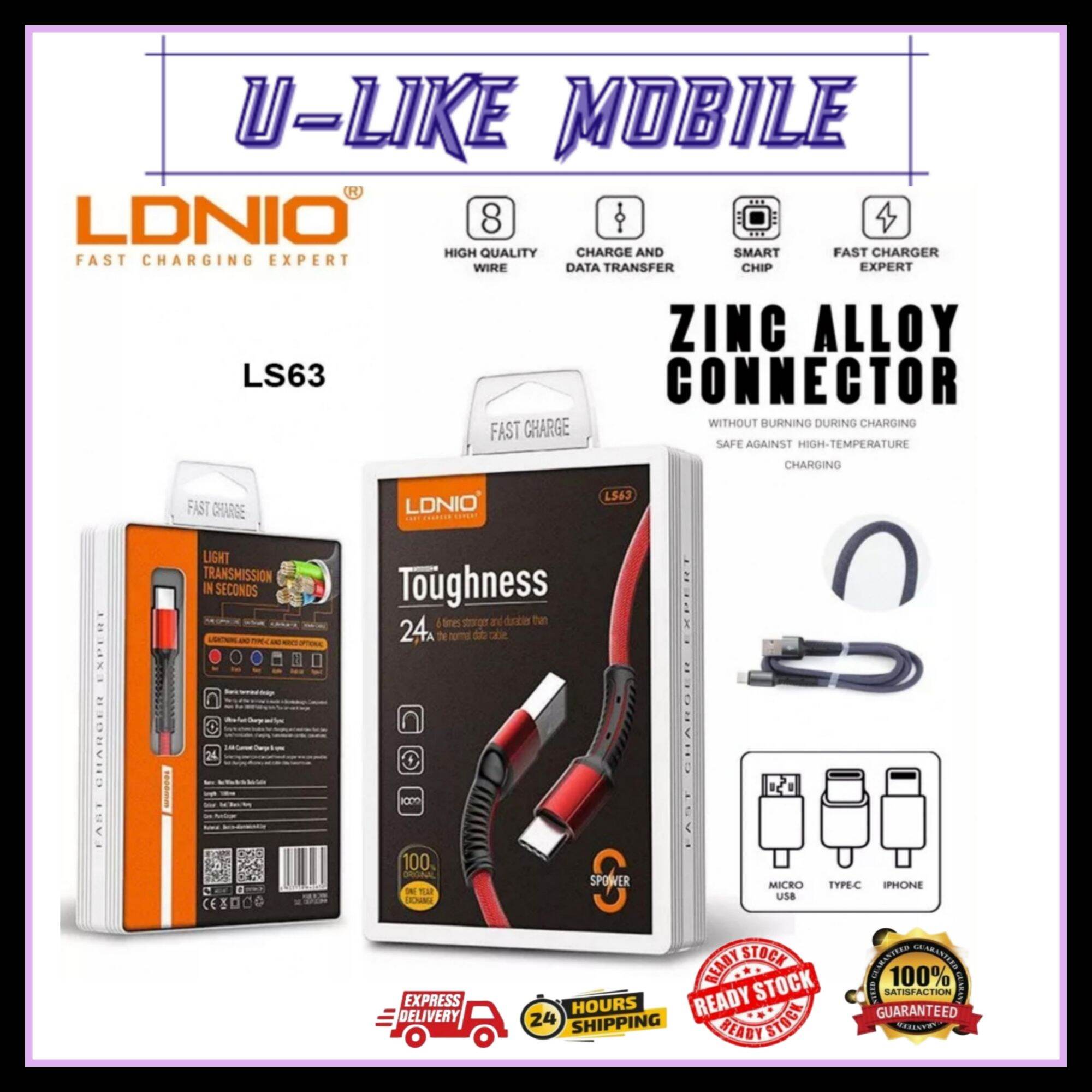 LDNIO LS63 1M Fast Charge Toughness Data Cable For All Model | Lazada