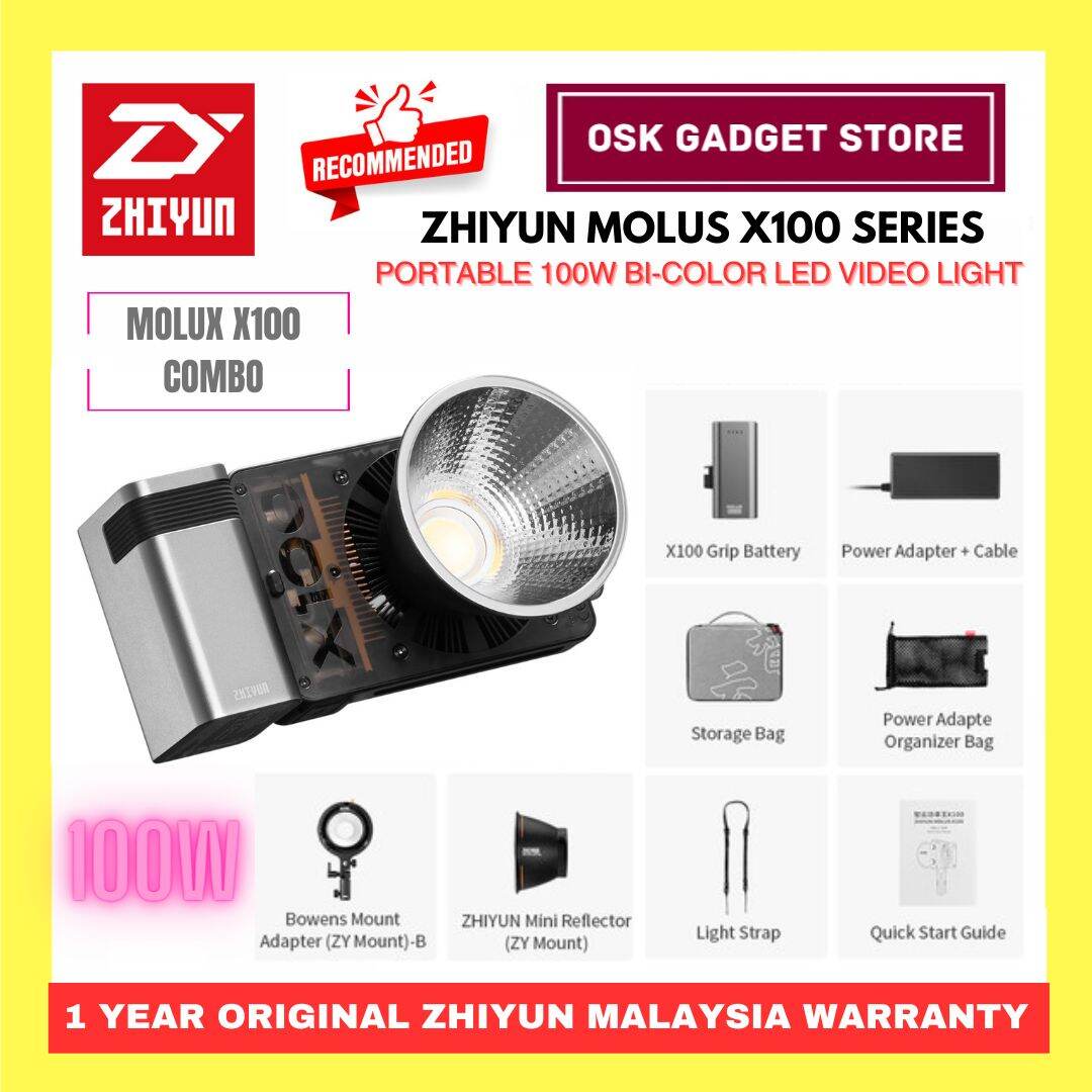 Zhiyun Molux X100 X100 Combo X100 Pro Portable Bi-Color COB LED Video ...