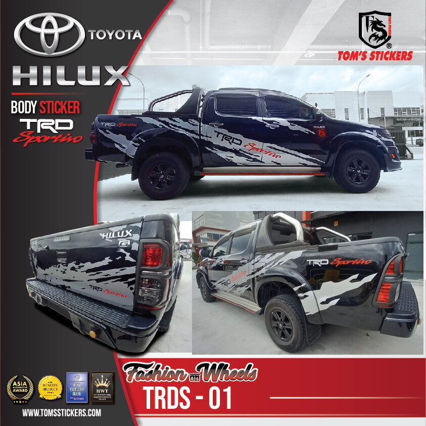 👍👍 TOYOTA HILUX TRD CAR BODY STICKER SET TRDS - 01 | Lazada