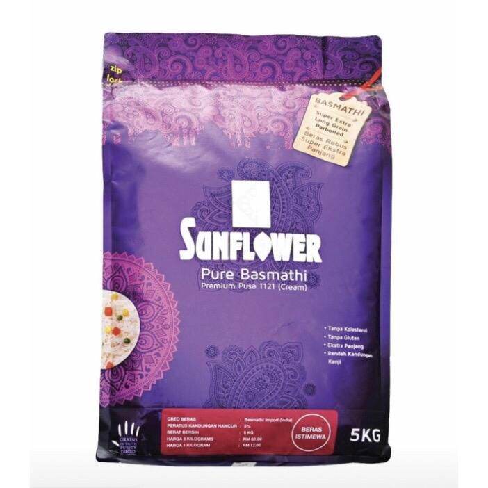 Beras Sunflower Pure Basmati Rice 5kg | Lazada