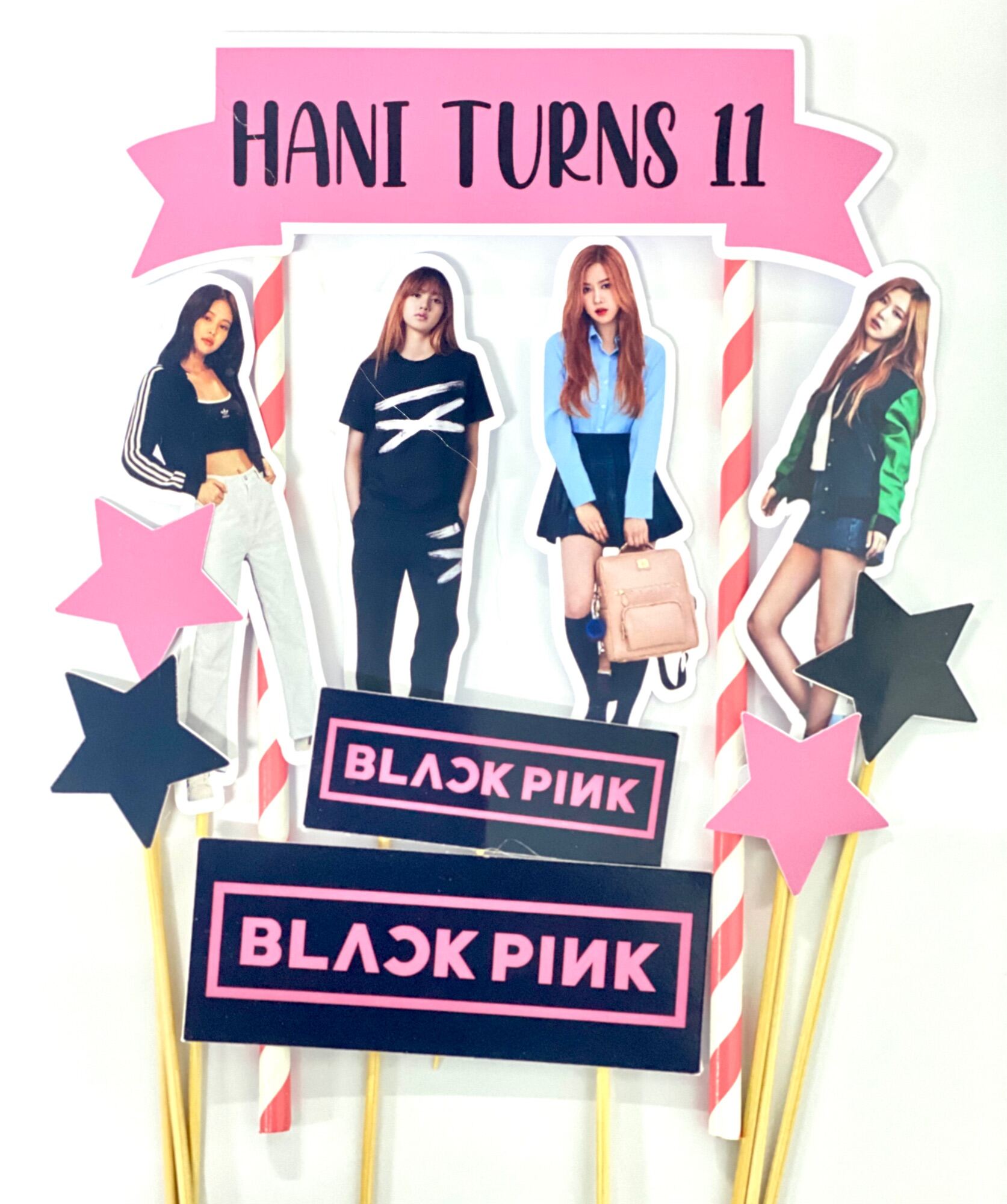 Black Pink Topper Cake | Lazada