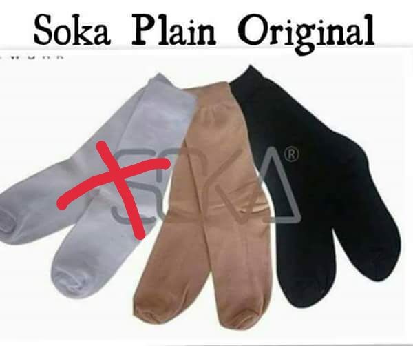 Stokin Soka Original Plain (Saiz M) / Tak Berjari | Lazada