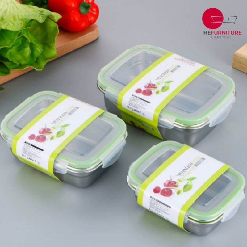 Stainless Steel Lunch Box with Lid / Microwave heated / Food Container ...