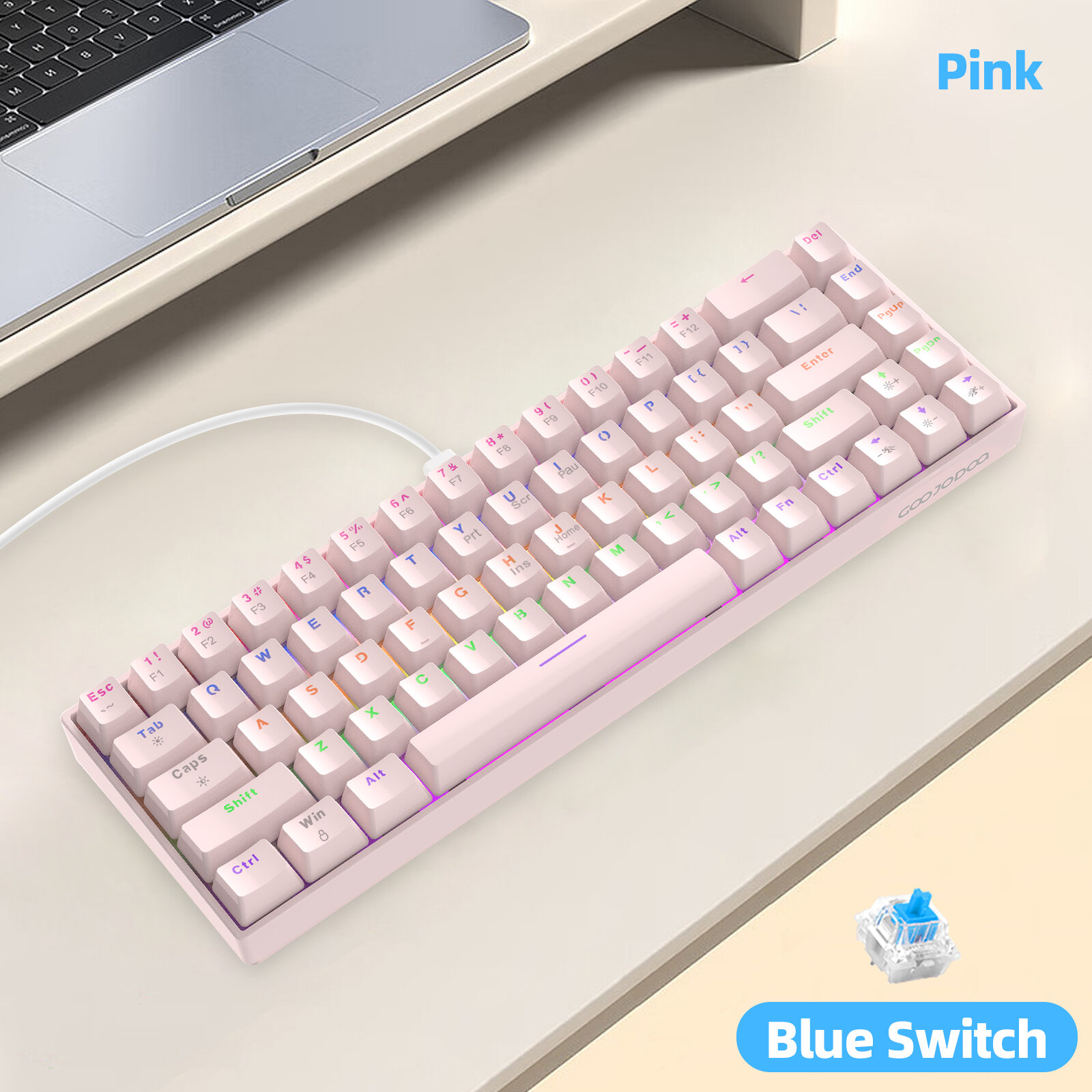 68-key Mechanical Keyboard Fully DIY Hot-Swappable Design Switch 65% ...