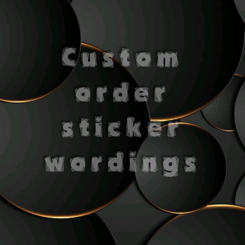 custom order sticker wordings / name vinyl paper printing sticker nama ...