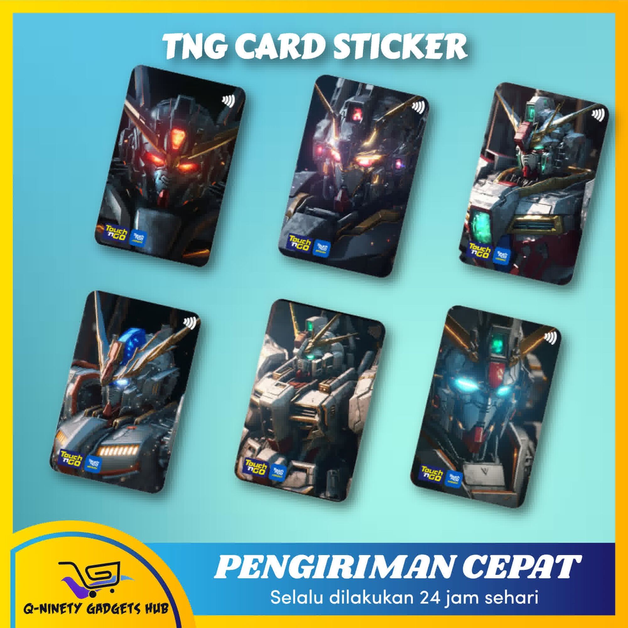 Gundum SERIES Touch n Go Card Sticker Cover (Waterproof, High Quality ...