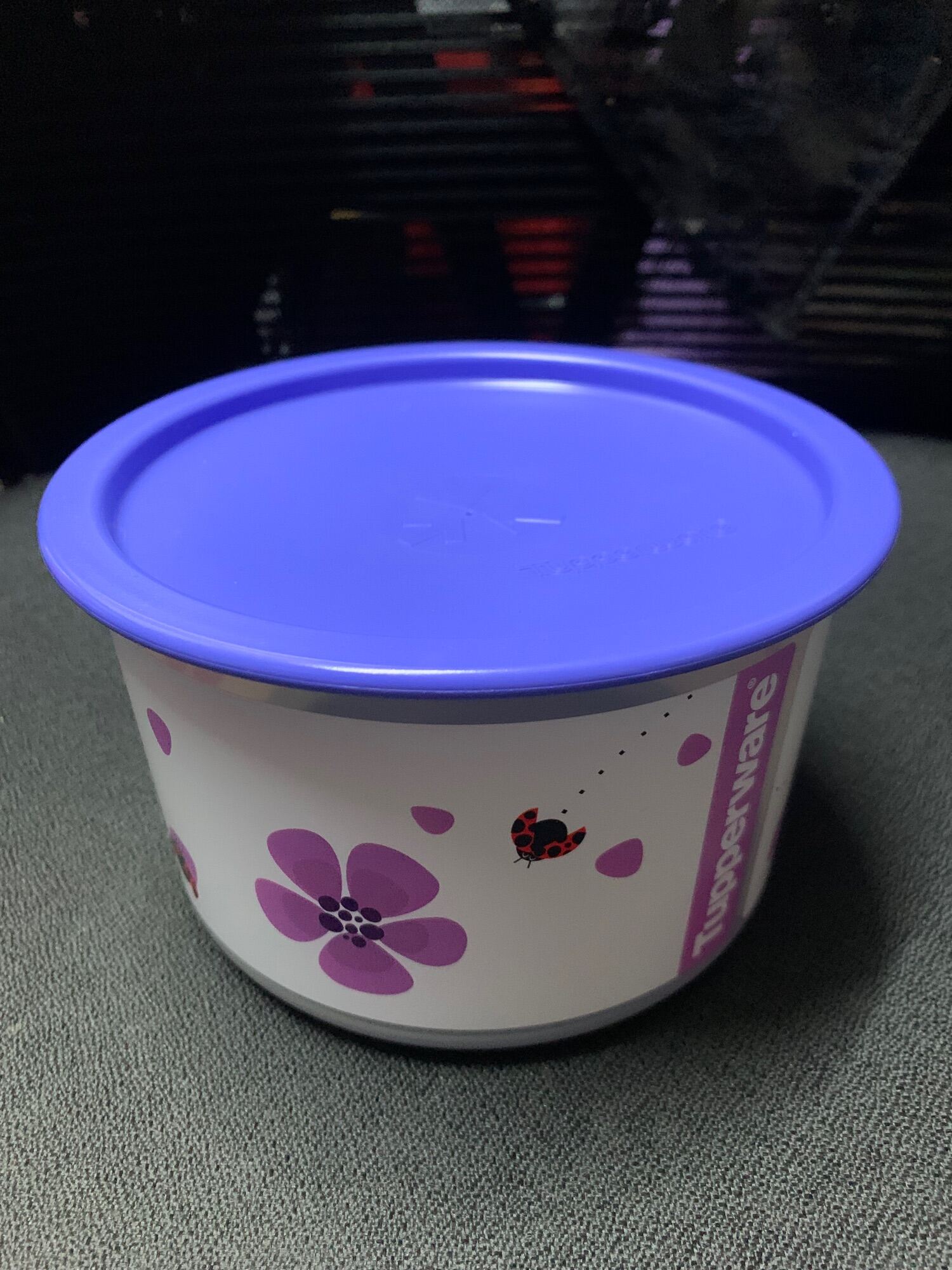 Tupperware Petalx One Touch Topper Canister 950ml Purple - 1pc | Lazada