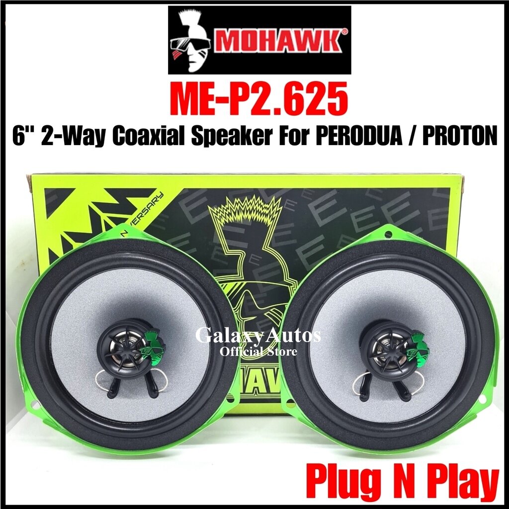 Mohawk 6 Inch 2 Way Coaxial Speaker ME-P2.625 Plug N Play For Perodua Proton | Lazada