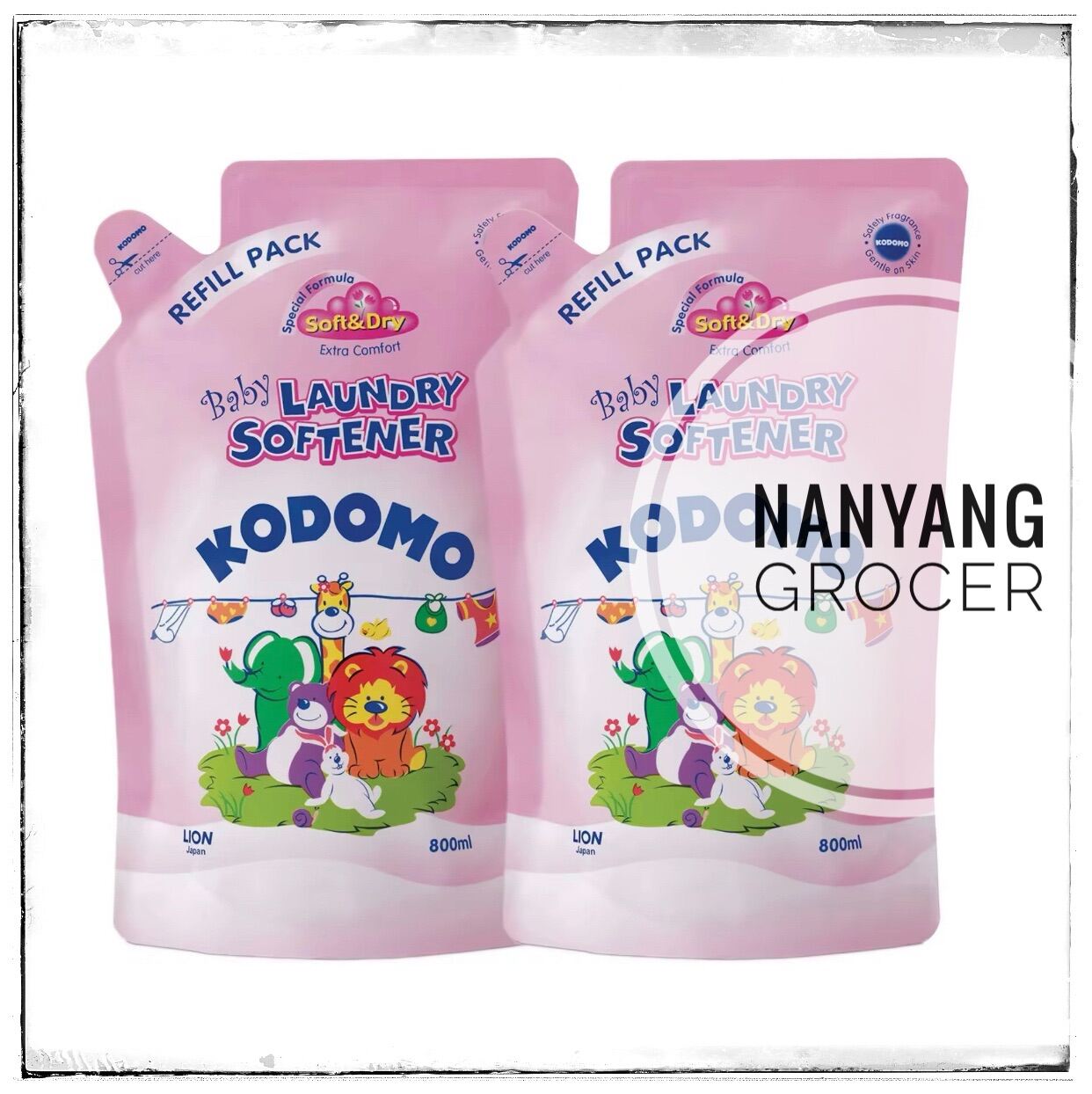 LION Kodomo Baby Laundry Softener Refill Pack 800ml x 2 | Lazada