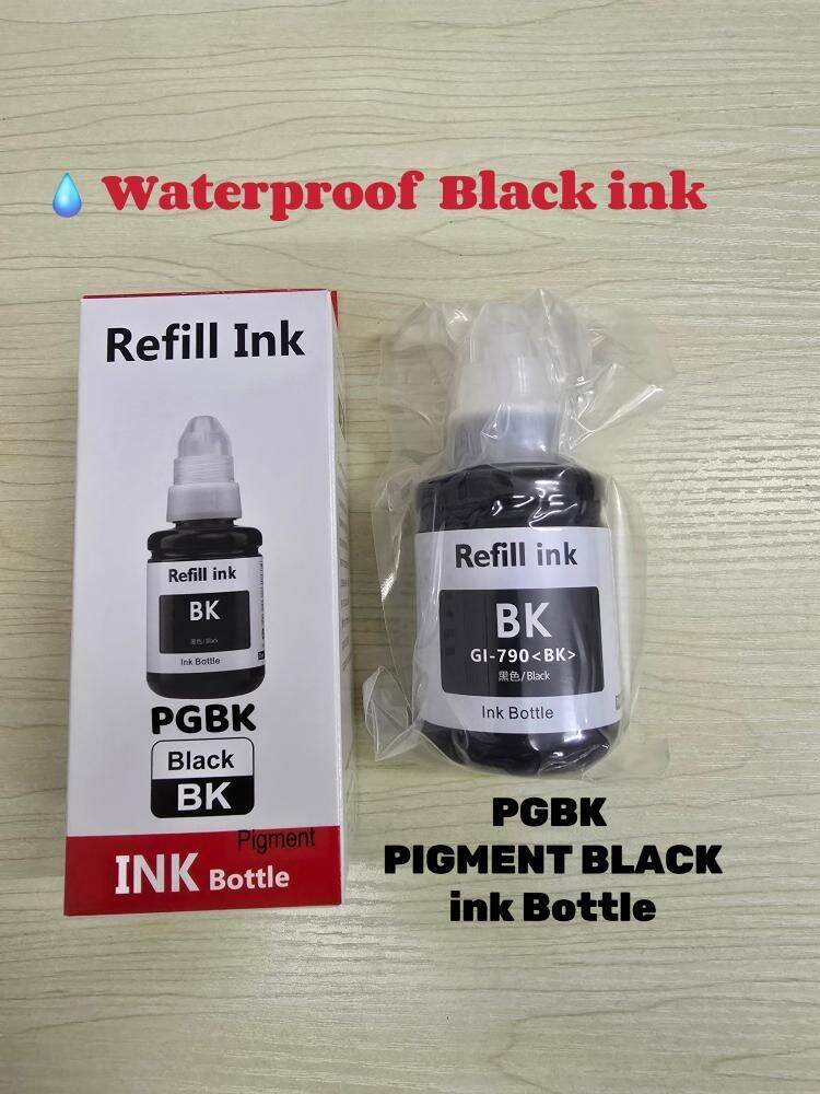 PGBK CANON GI-790 gi790 Pigment Waterproof ink for printer Pixma G3010 ...