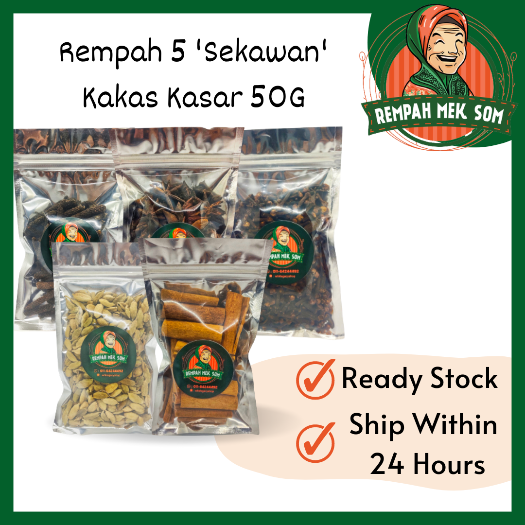 REMPAH PENUMIS KAKAS KASAR 5 SEKAWAN (REMPAH MEKSOM) | Lazada