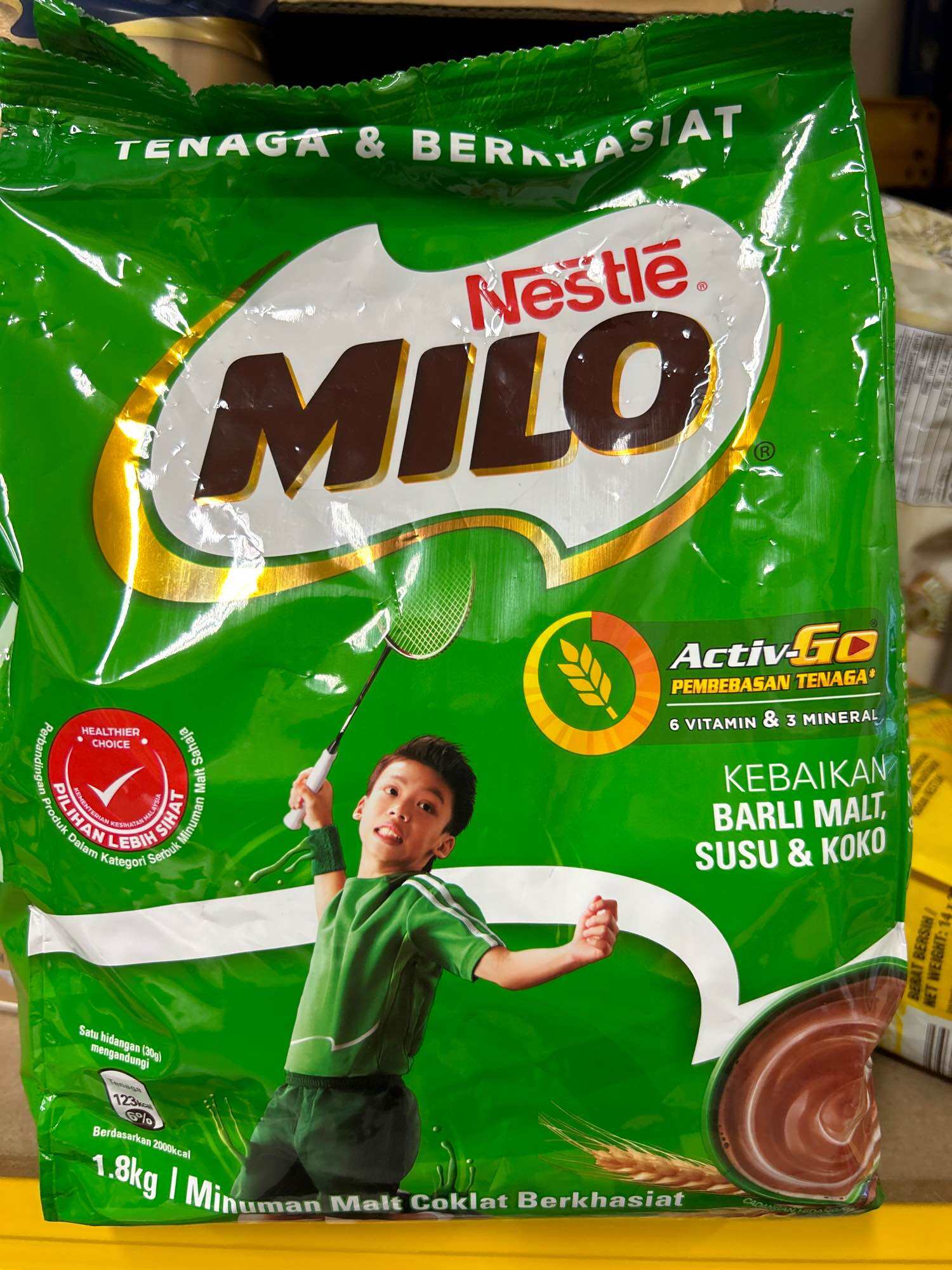 MILO CHOCOLATE MALT POWDER Soft Pack 3.2KG/2KG MILO ACTIV-GO Whole Grain Cereal 3in1 10x36g Milo ...