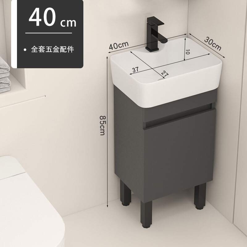 Small Apartment Bathroom Cabinet Combination Floor Type Bathroom Table ...