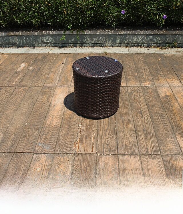Outdoor Wicker Lounger Bed Balcony Swimming Pool Lounge Chair Outdoor ...
