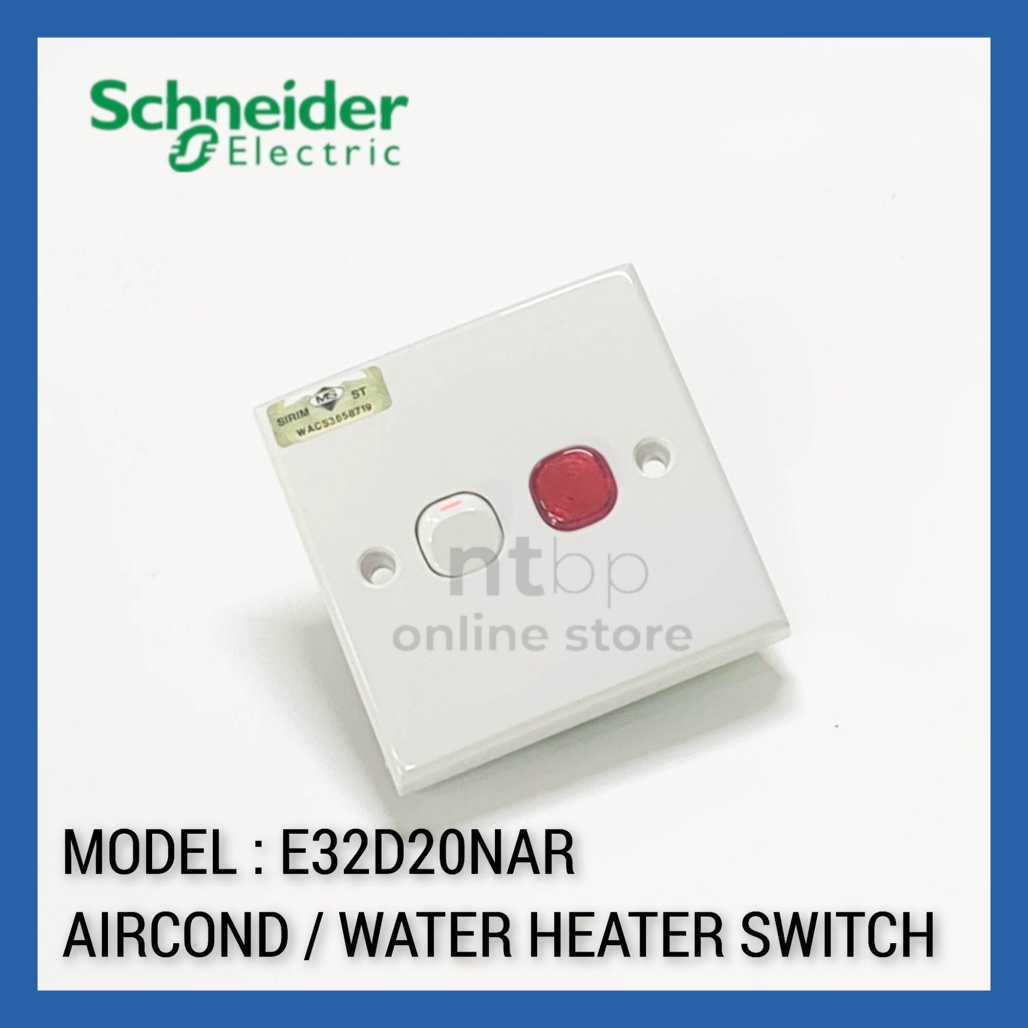 Schneider S-Classic 20A Double Pole Water Heater / Aircond Switch ...