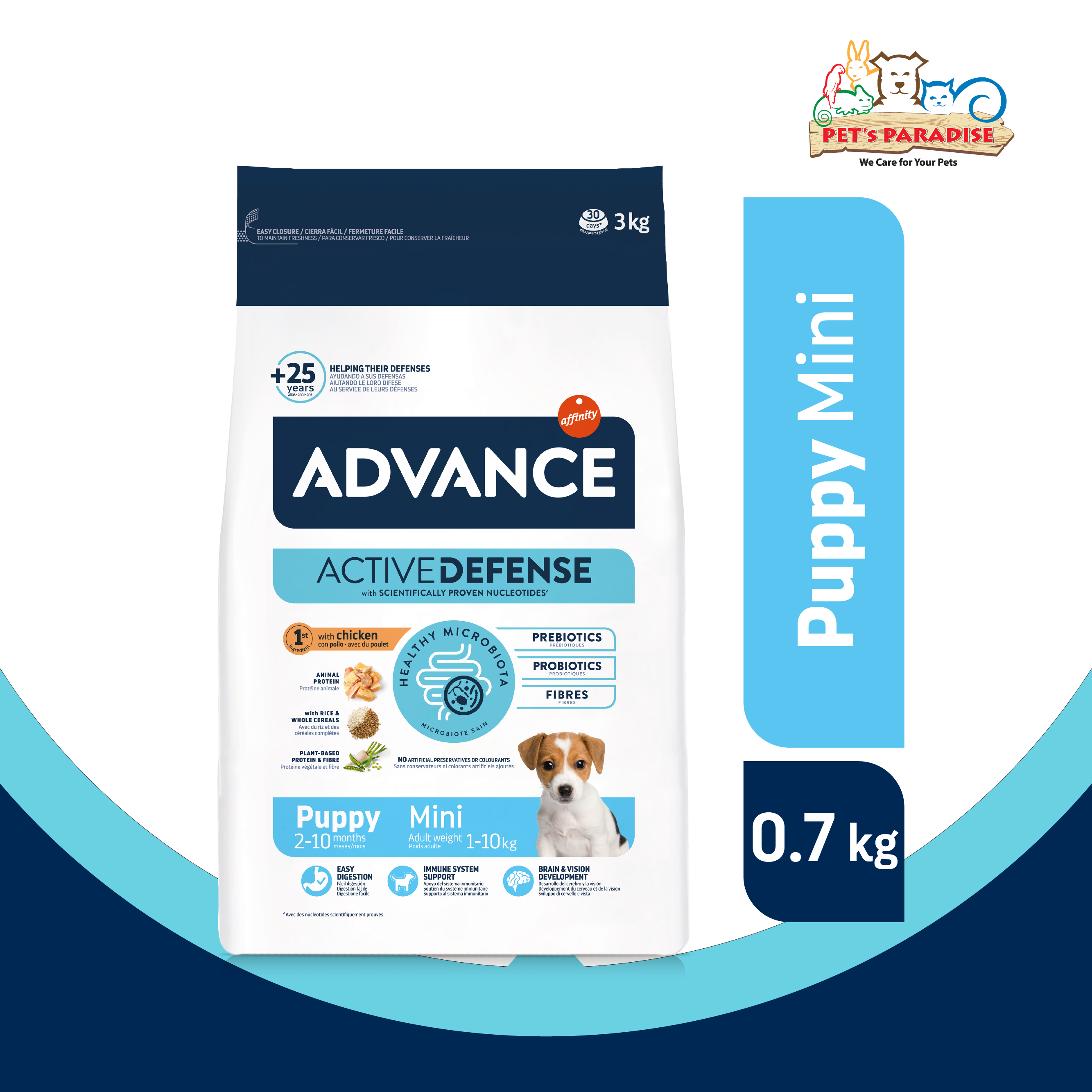 Advance Active Defense Puppy Mini with Chicken & Rice 0.7kg, 3kg, 7kg | Lazada