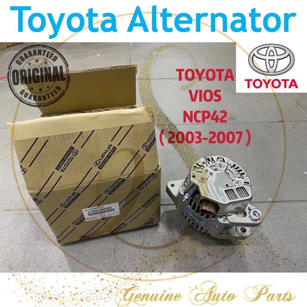 (100% ORIGINAL) TOYOTA VIOS NCP42 ALTERNATOR 2003-2008 27060-0M030 | Lazada