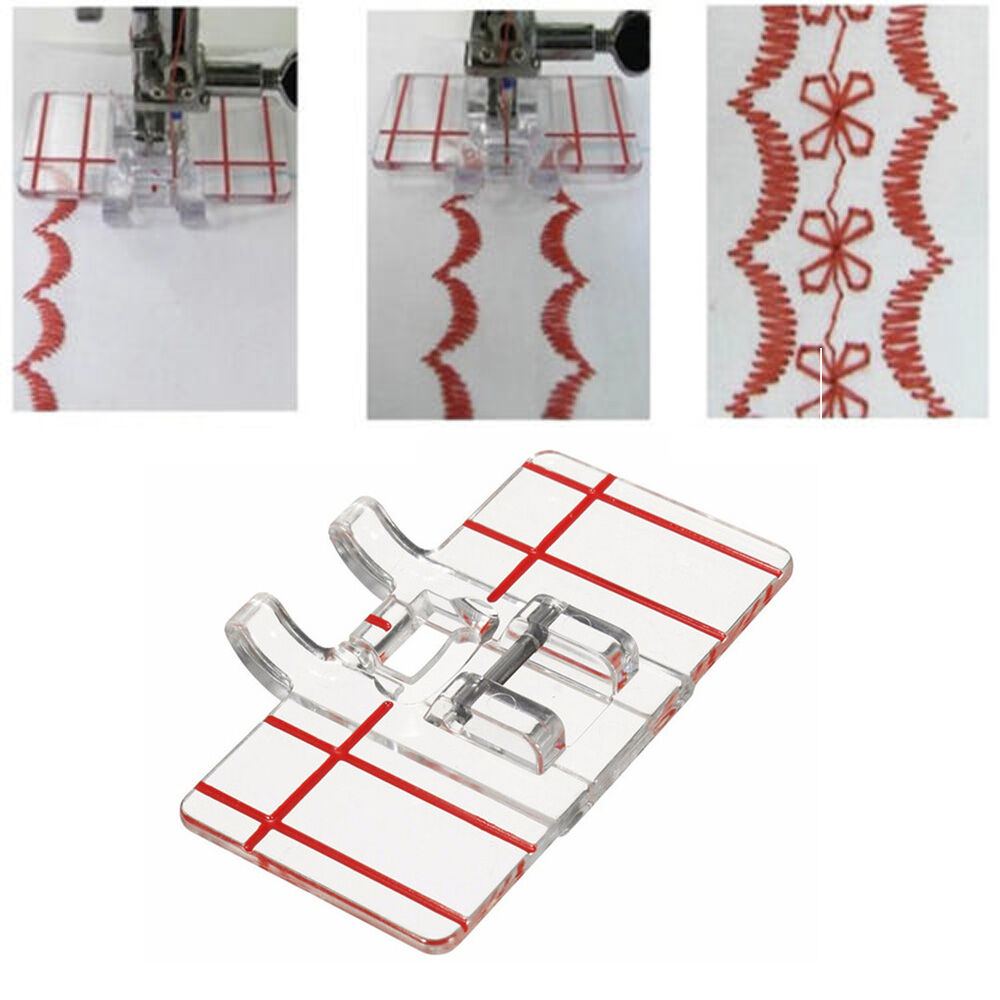 Clear Plastic Parallel Stitch Foot Presser for Multifunction Domestic ...