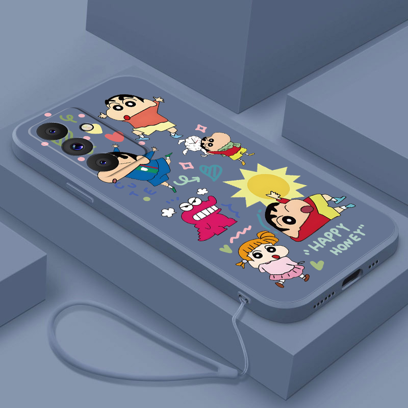 Samsung S25 FE Happy Crayon Shin-chan Matte Soft Case Fun Flexible ...