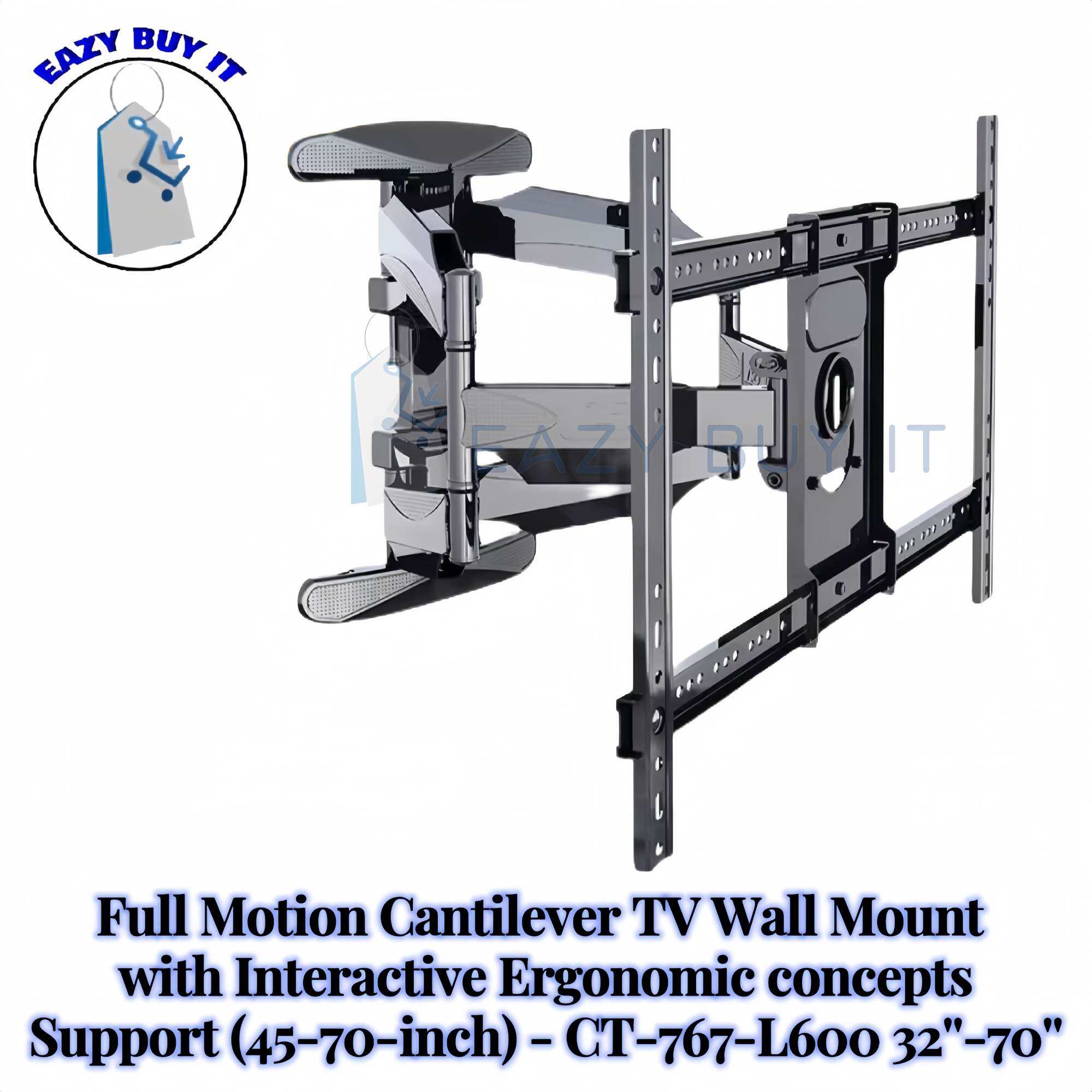 Full Motion Cantilever TV Wall Mount with Interactive Ergonomic concepts- Support (45-70-inch ...