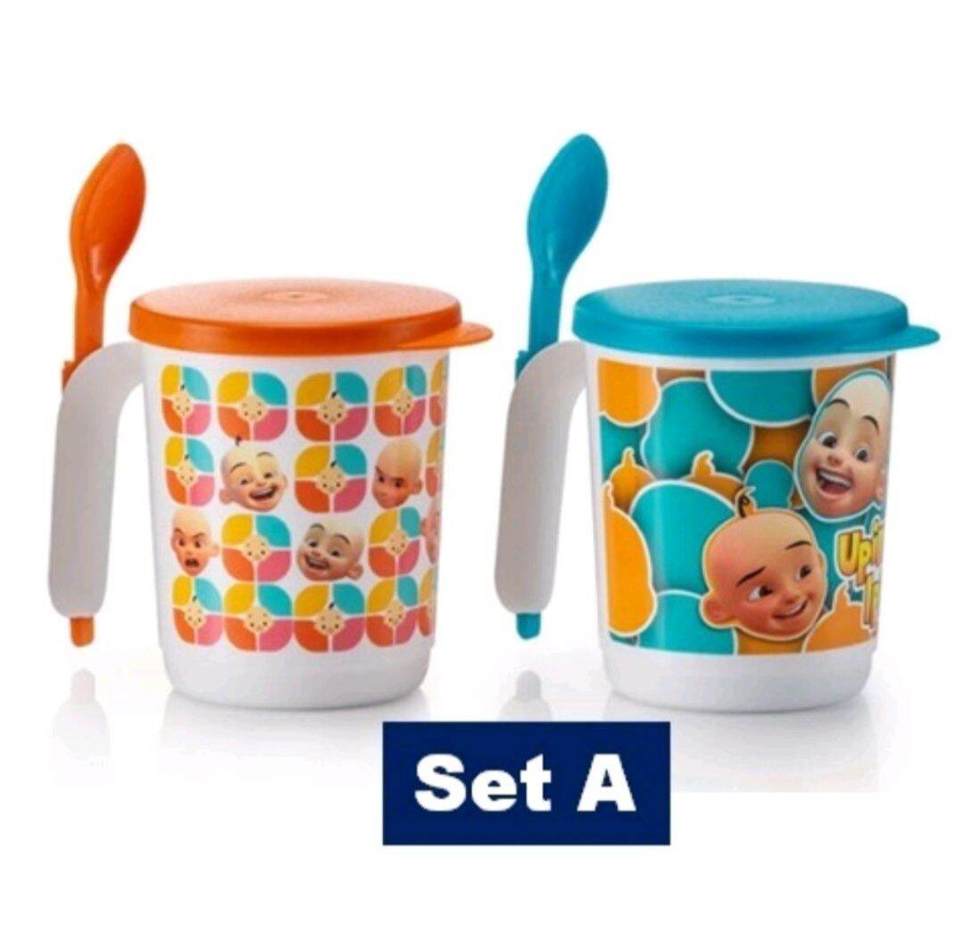 Tupperware Original Illumina Mugs 350ml(2 Pcs) with Spoons(2 Pcs) | Lazada