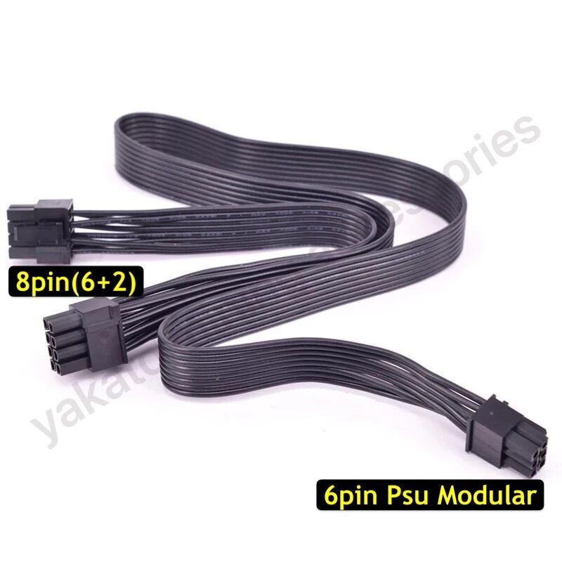 Modular 6pin PSU PCIE Power Supply cable 6 pin Male to Dual 8pin Male ...