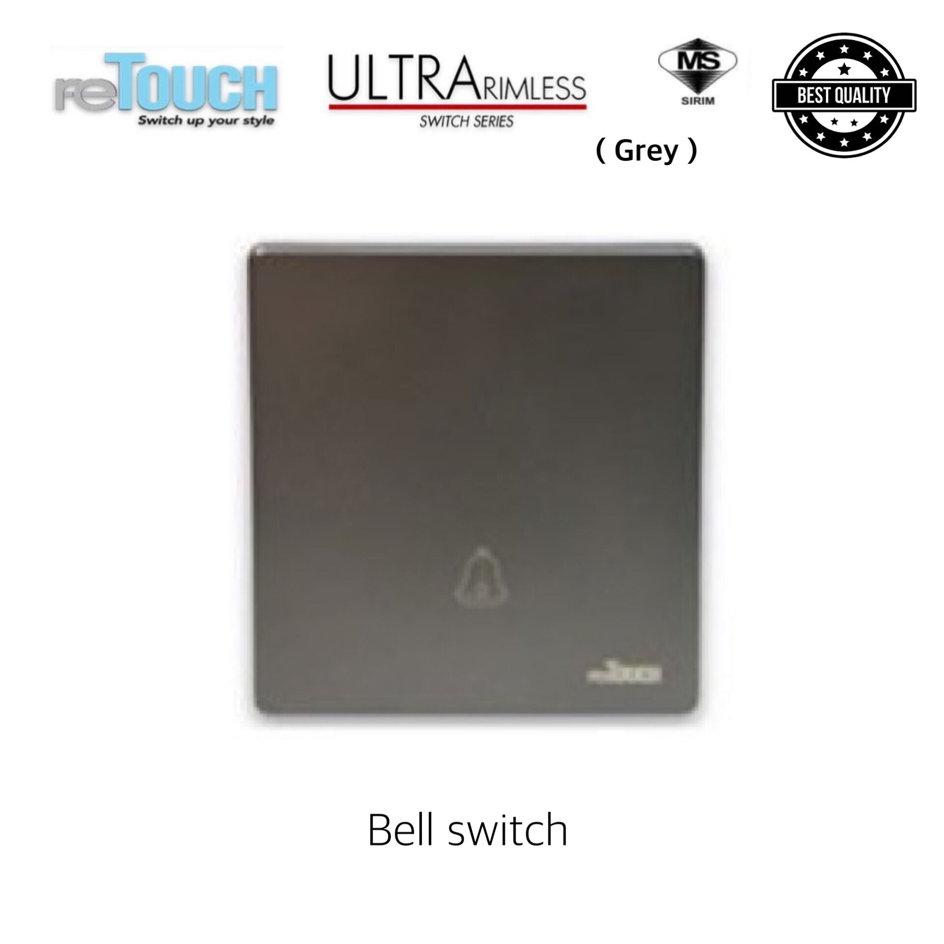 [Sirim] [Grey] reTouch Ultra Rimless switches & socket 1/2/3/4 gang 13A ...