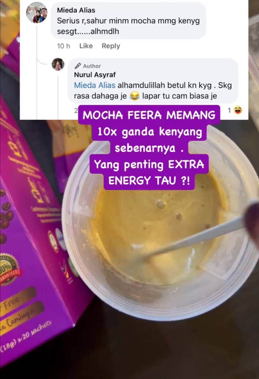 [ 10 Sachet ] Feera Coffee Fiberlous Golden Chocolate Mocha Feera ...