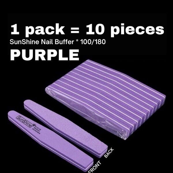 🇲🇾Ship24HrsPerak🔥100/180 Buffer Block Nail File Sunshine Sponge Sanding ...