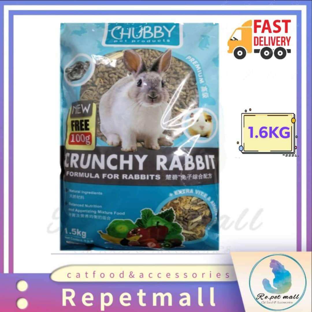 Chubby Crunchy Rabbit Food (Formula for Rabbit) 1.5kg + FREE 100g ...