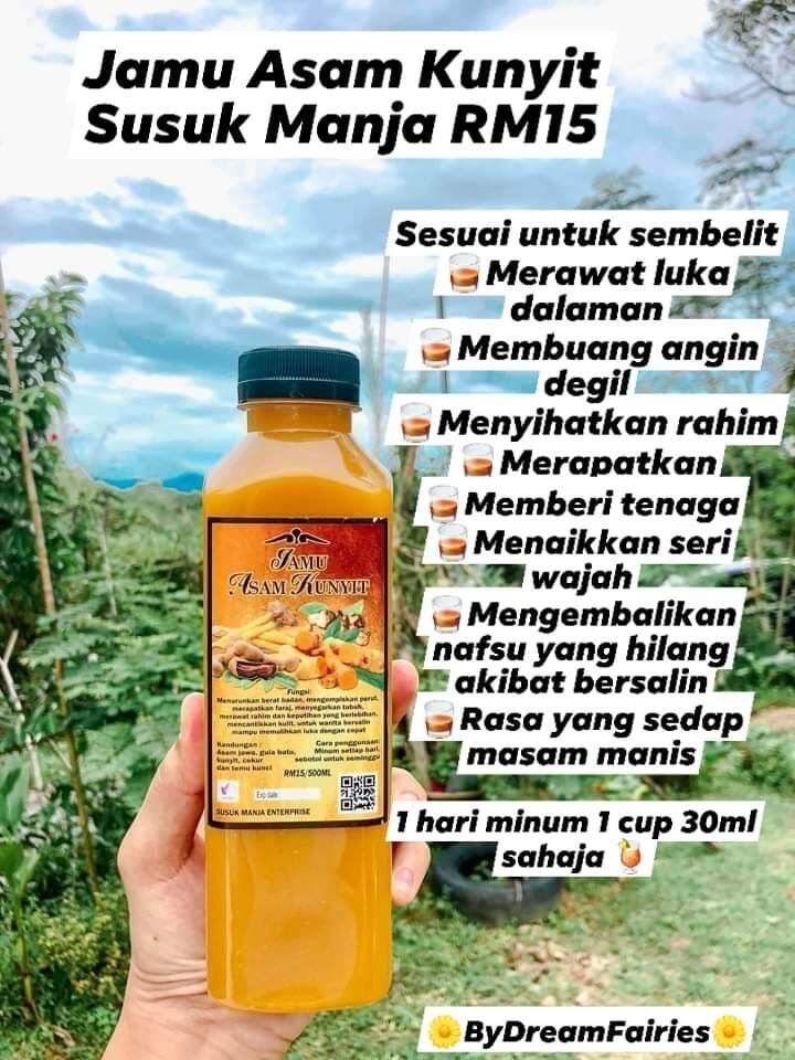 JAMU ASAM KUNYIT, AIR KUNYIT, IKHTIAR HAMIL, JAMU PANTANG | Lazada