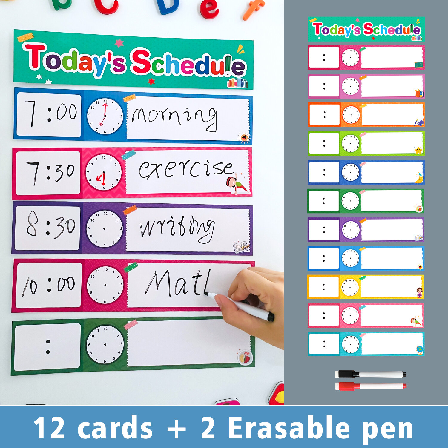 DIY Visual Schedule for Toddlers, Daily Routines Schedule Cards ...